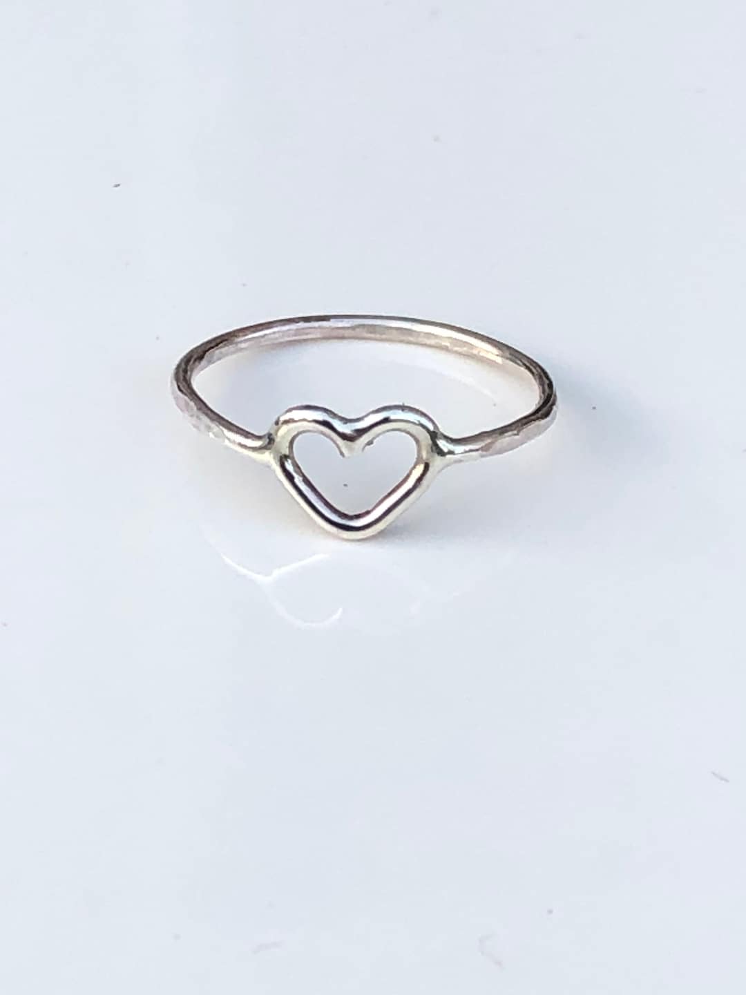 Sterling Silver Heart Ring - Etsy