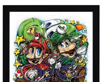 Mario Abstract Art - Etsy