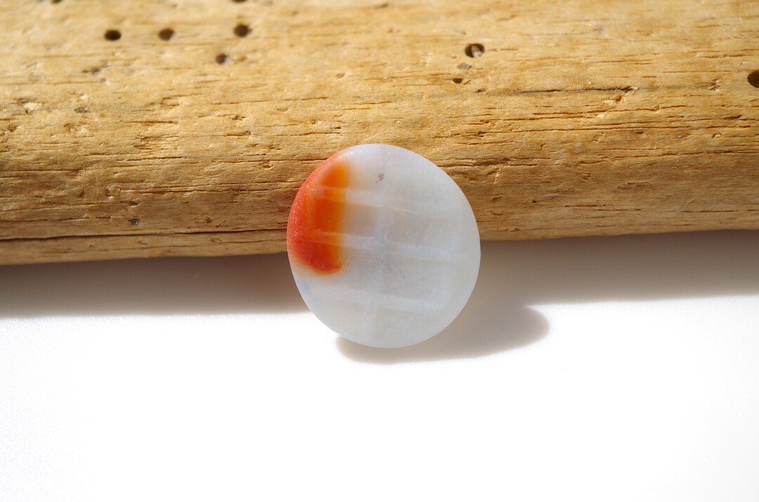 Orange & White Color / Sea Ohajiki / Japanese Sea Glass / 100 - Etsy