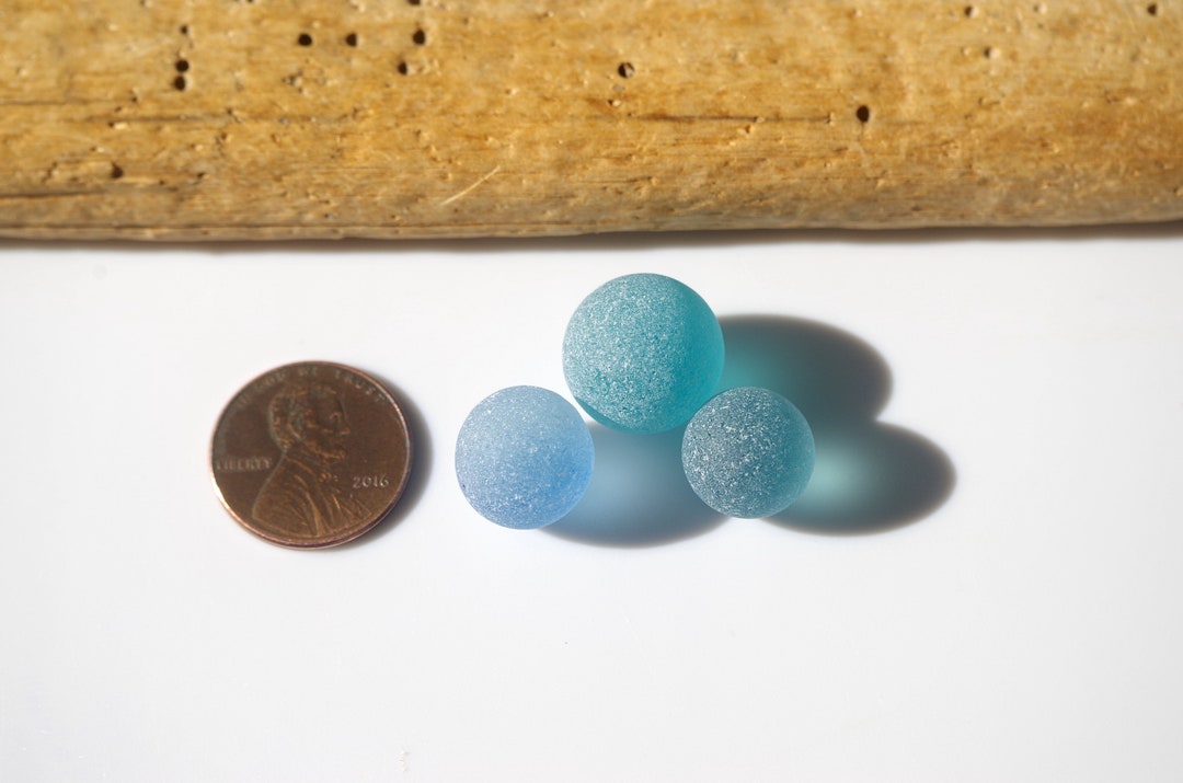 Blue Japanese Sea Marbles / Japanese Sea Glass / 100 Natural - Etsy