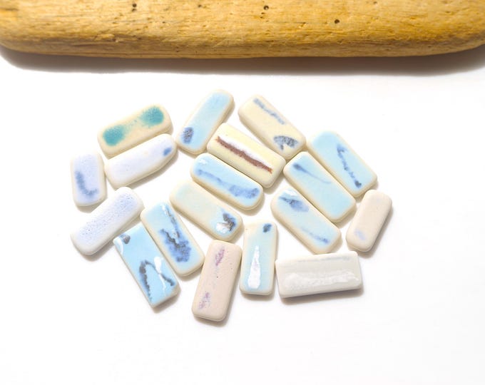 RARE Pattern / Japanese Sea Tiles / 100% Surf-tumbled / for Jewelry ...