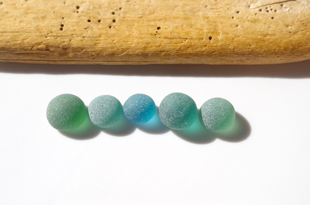 RARE / Half Sea Marbles / Japanese Sea Glass / 100％ Natural ＆ Genuine ...