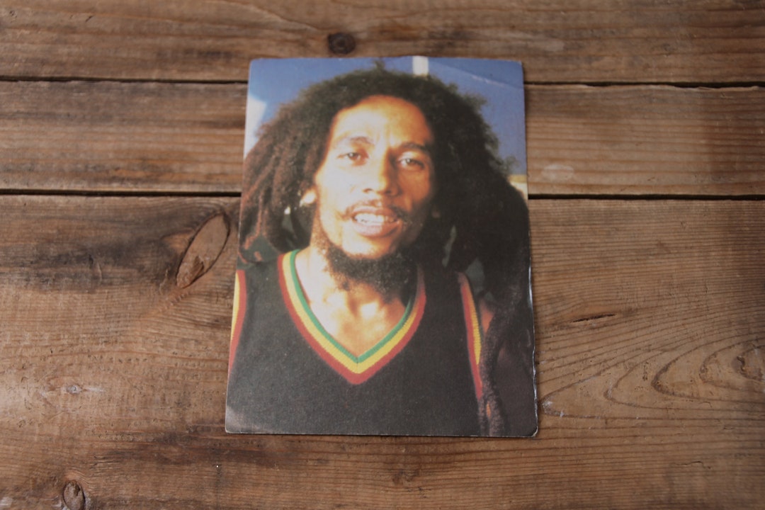Vintage Bob Marley Reggae Rock N Roll Band Postcard Size Sticker Rare ...