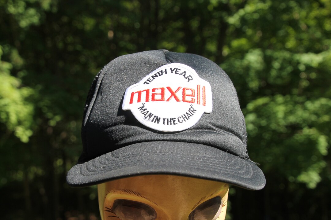 Vintage Maxell Tenth Year Man in the Chair Black Trucker - Etsy