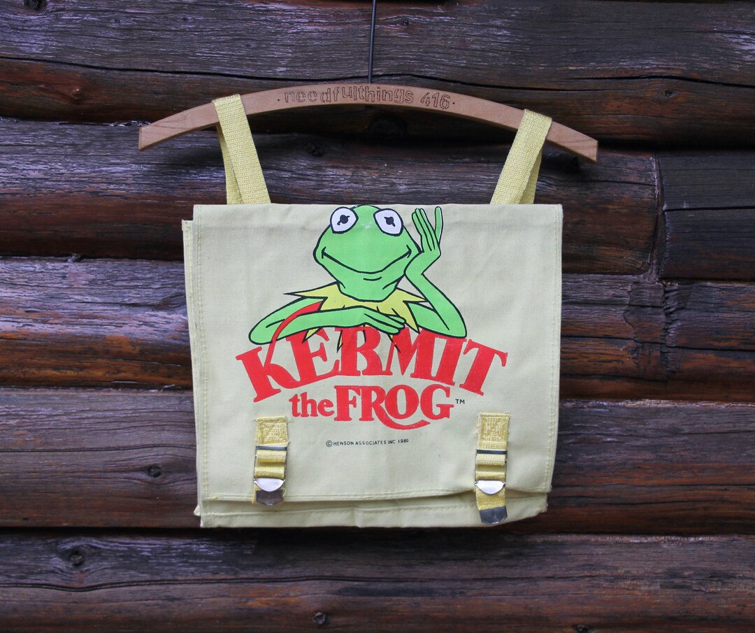 Vintage Kermit the Frog Disney Henson 1980 Backpack Retro Bag - Etsy