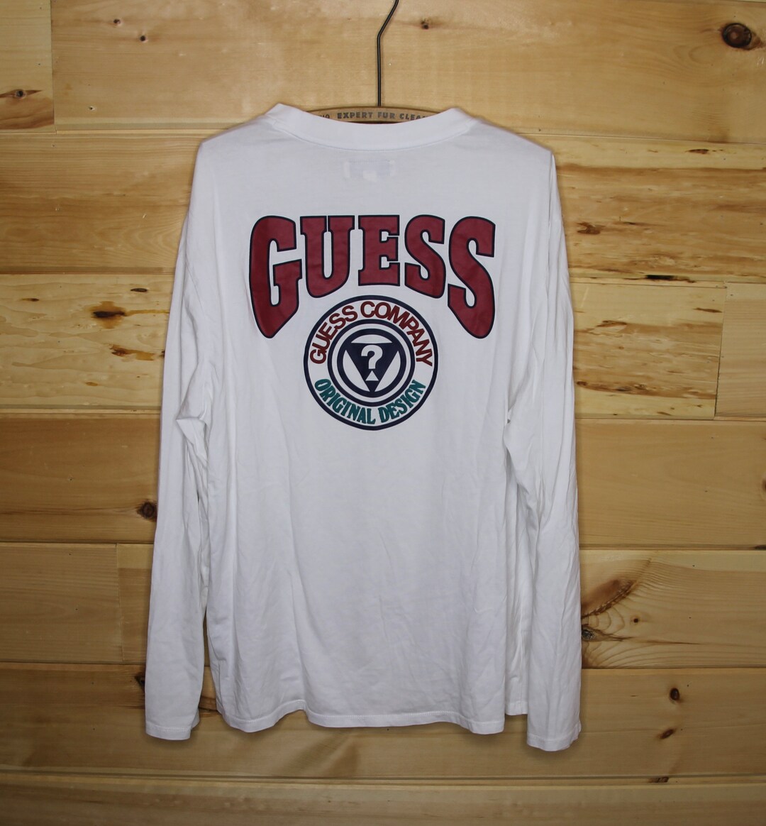 Vintage Guess Company Original Design White Long Sleeve Shirt Spell Out ...