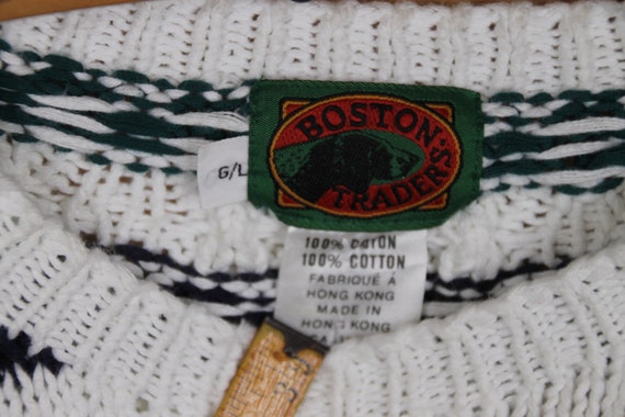 Vintage Boston Traders Nautical Theme Pattern Cotton … - Gem