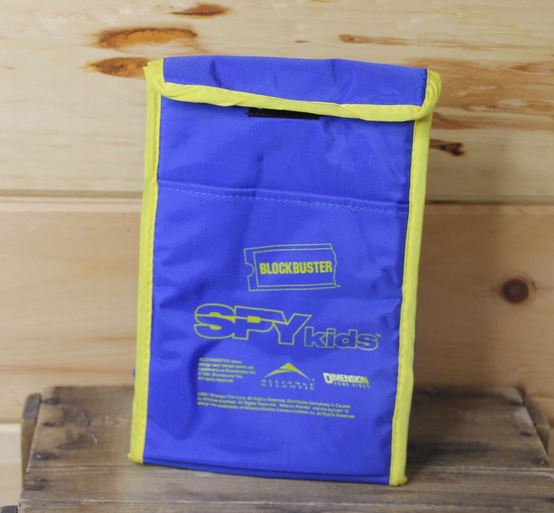 Vintage Blockbuster Video Spy Kids Promotional Blue and Yellow Lunch ...