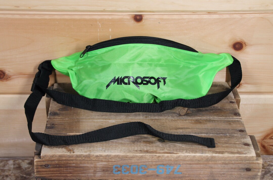 Vintage Microsoft Computers Neon Fanny Pack Waist Hip Bag Adult Size ...