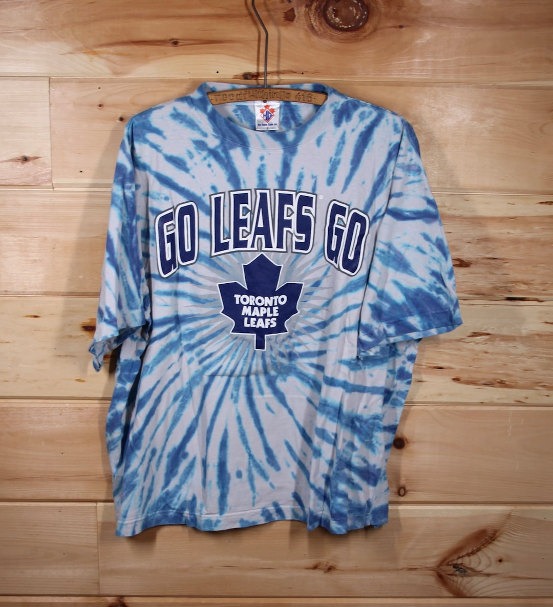 Vintage Toronto Maple Leafs TML NHL Go Leafs Go Blue Tie Dye T-shirt ...