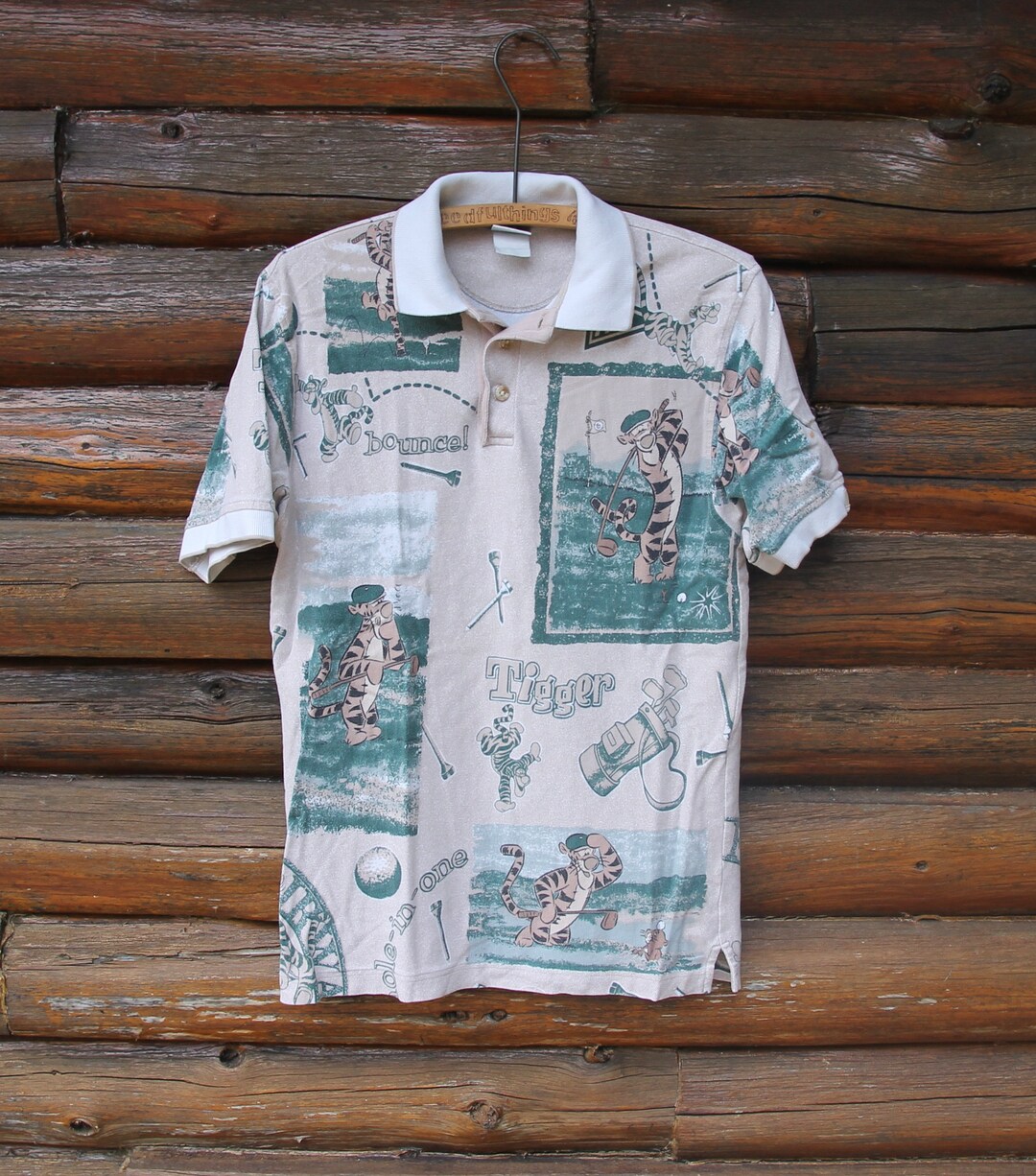 Vintage Disney Tigger Golf Golfing Pullover Short Sleeve Polo - Etsy