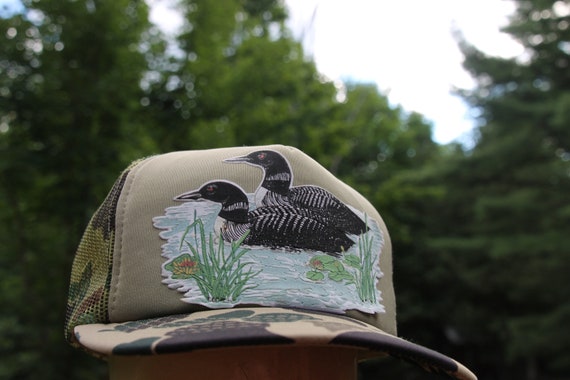 Vintage Loons Loon Swimming On Lake Camouflage Adjust… - Gem