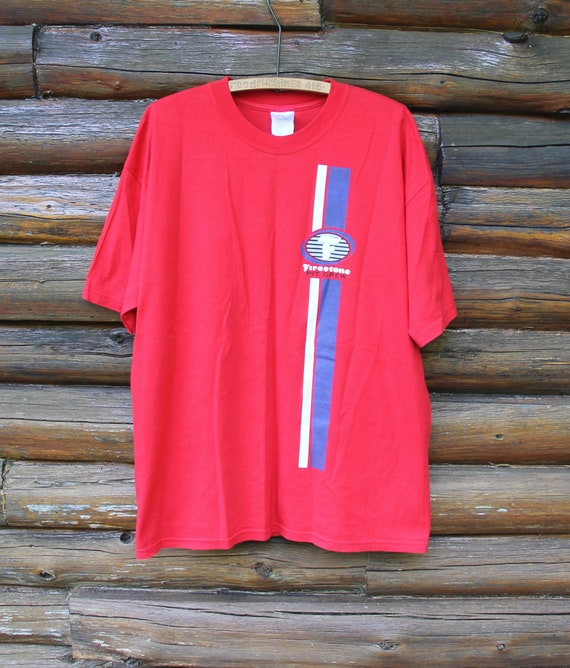 Vintage Firestone Pit Crew Racing Red T-shirt Adult Size XL - Etsy