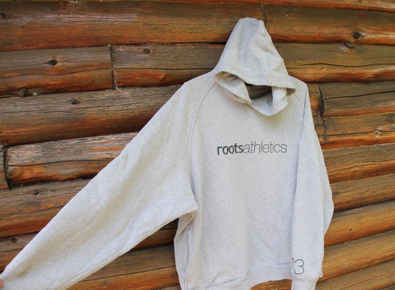 Vintage Roots Athletics Canada Grey Pullover Hoodie H… - Gem