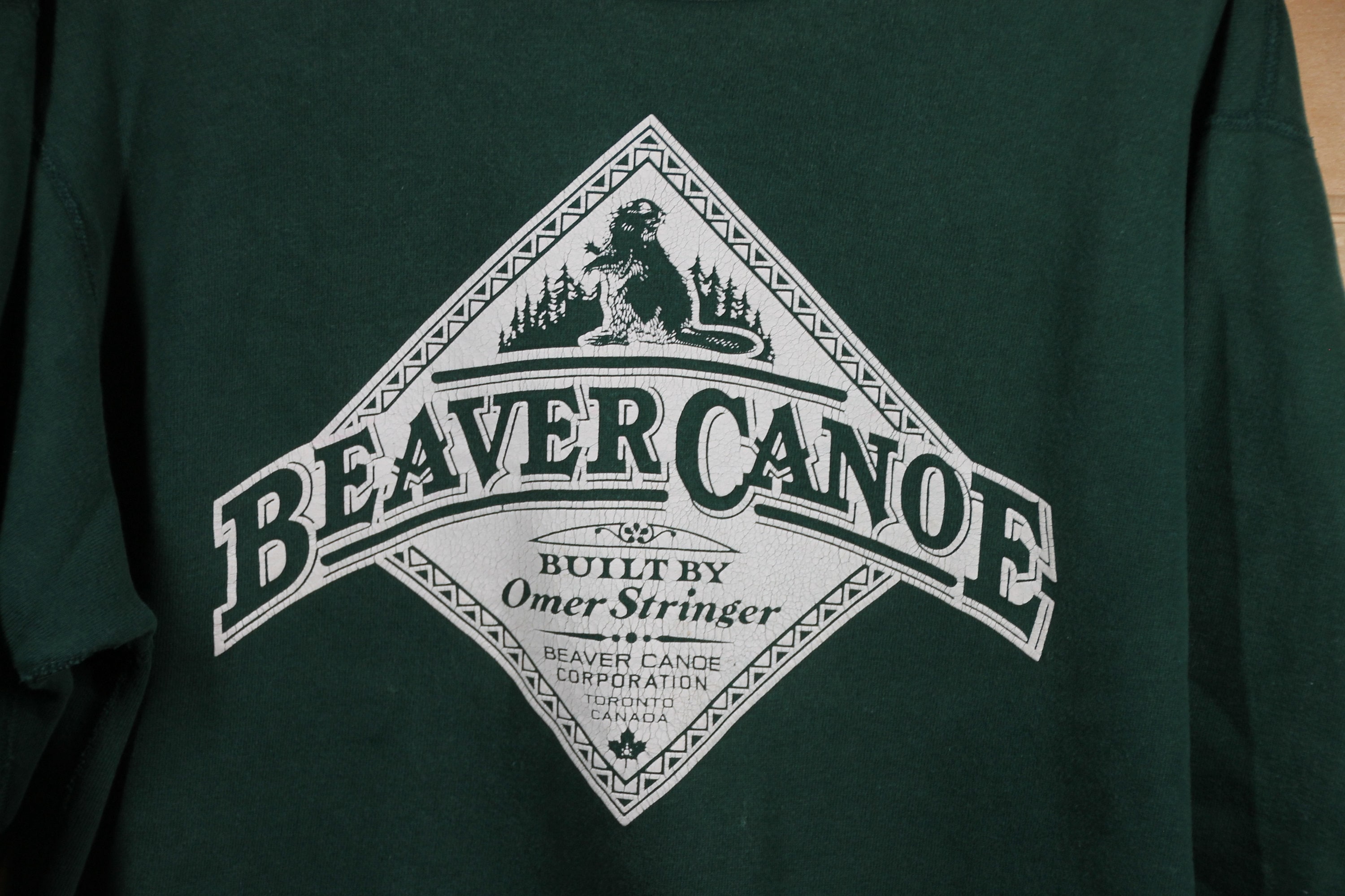 Vintage Beaver Canoe Algonquin Park Green Pullover Sweatshirt - Etsy