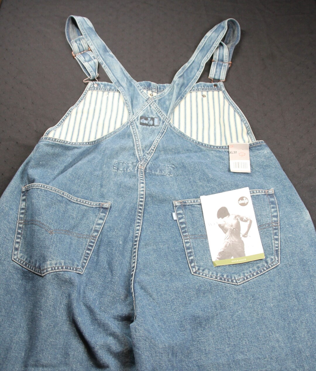 Vintage Levi's Silver Tab New Deadstock Blue Jeans Denim Work Overalls ...