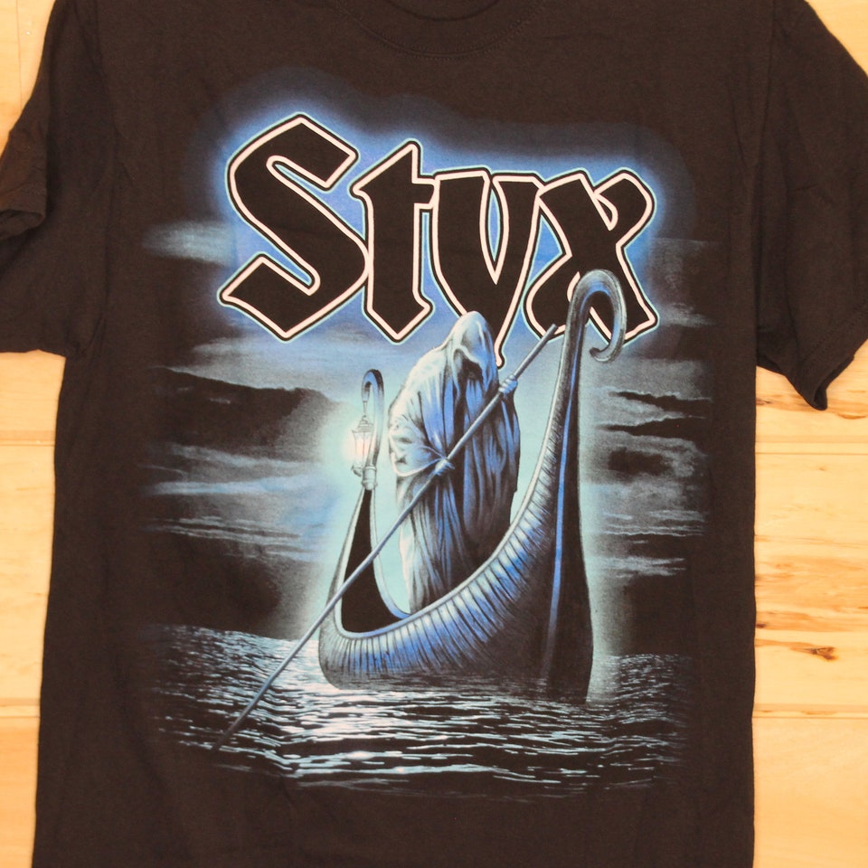 Vintage STYX Rock Band Concert Tour Black T-Shirt sold by Amado | SKU ...