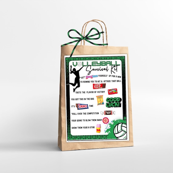 Volleyball Survival Kit Green Volleyball Teams Survival - Etsy