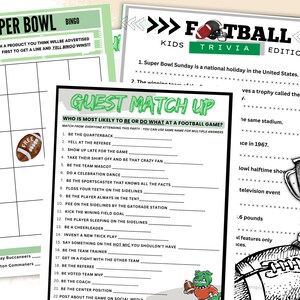 Football Emoji Pictionary Game Bundle, Super Bowl Party Games ...