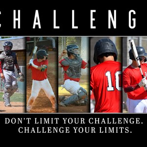Motivational Collage Poster With Challenge Quote Sports Poster - Etsy