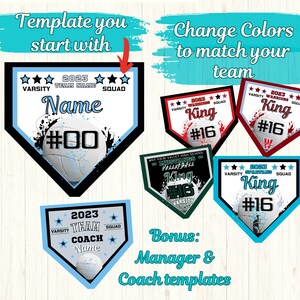 Volleyball Team Editable Pennant Banners, Volleyball Banner, High ...