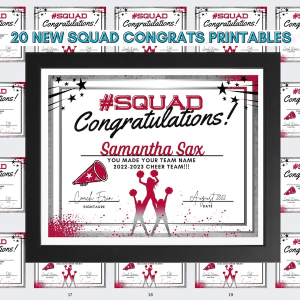 Cheer Team Announcement Template - Etsy