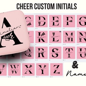 Personalized Cheer Cheerleader Gifts, Mini Travel Jewelry Case, Initial ...