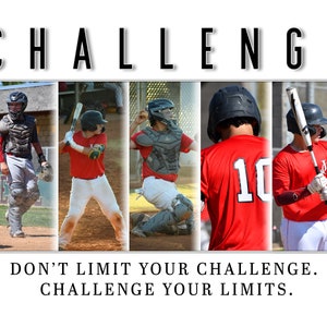 Motivational Collage Poster With Challenge Quote Sports Poster - Etsy