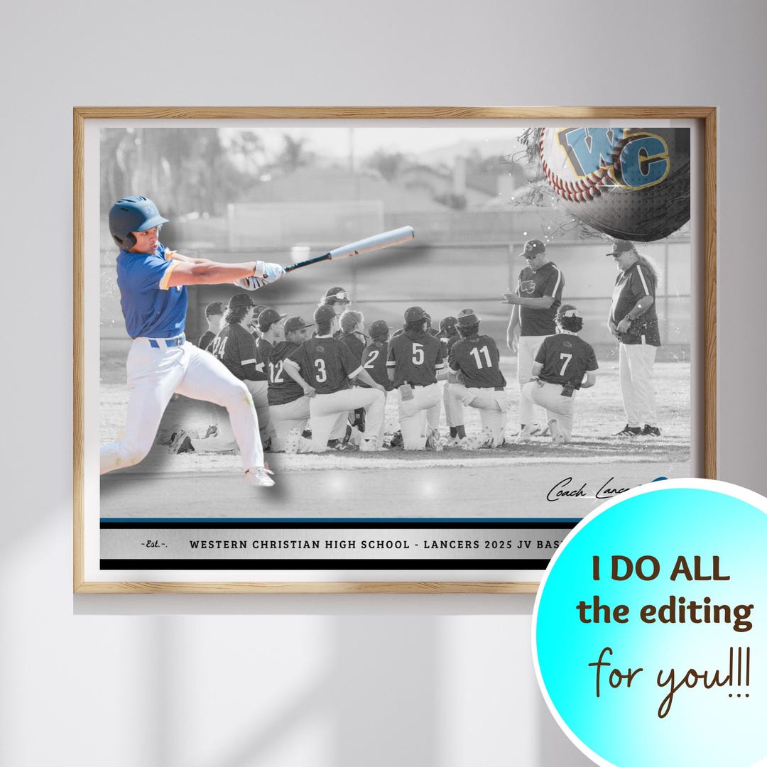 Personalized Baseball Coach Thank You Photo Gift , Assistant Coach End ...