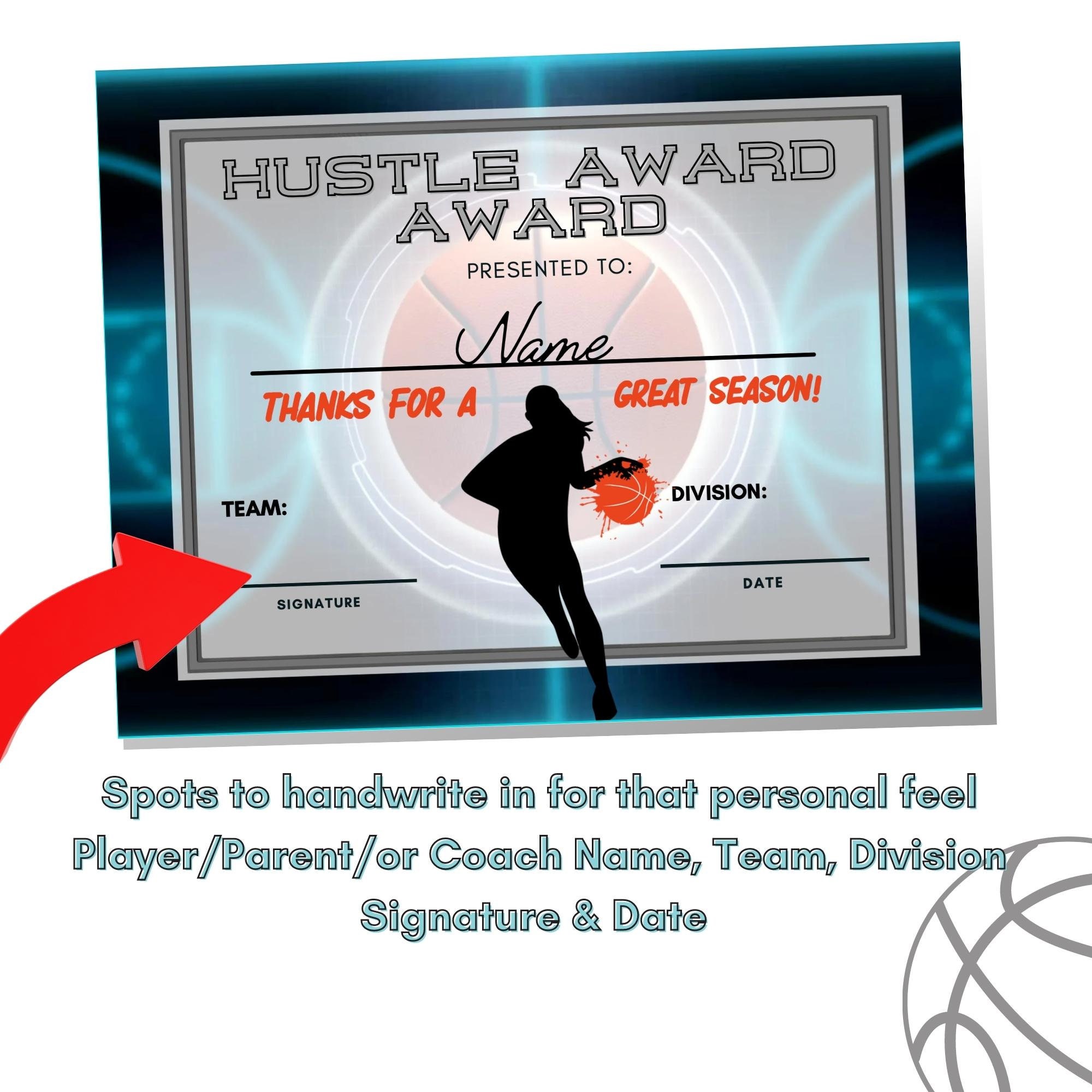 Girls Basketball Award Certificates 59 Basketball Awards for - Etsy