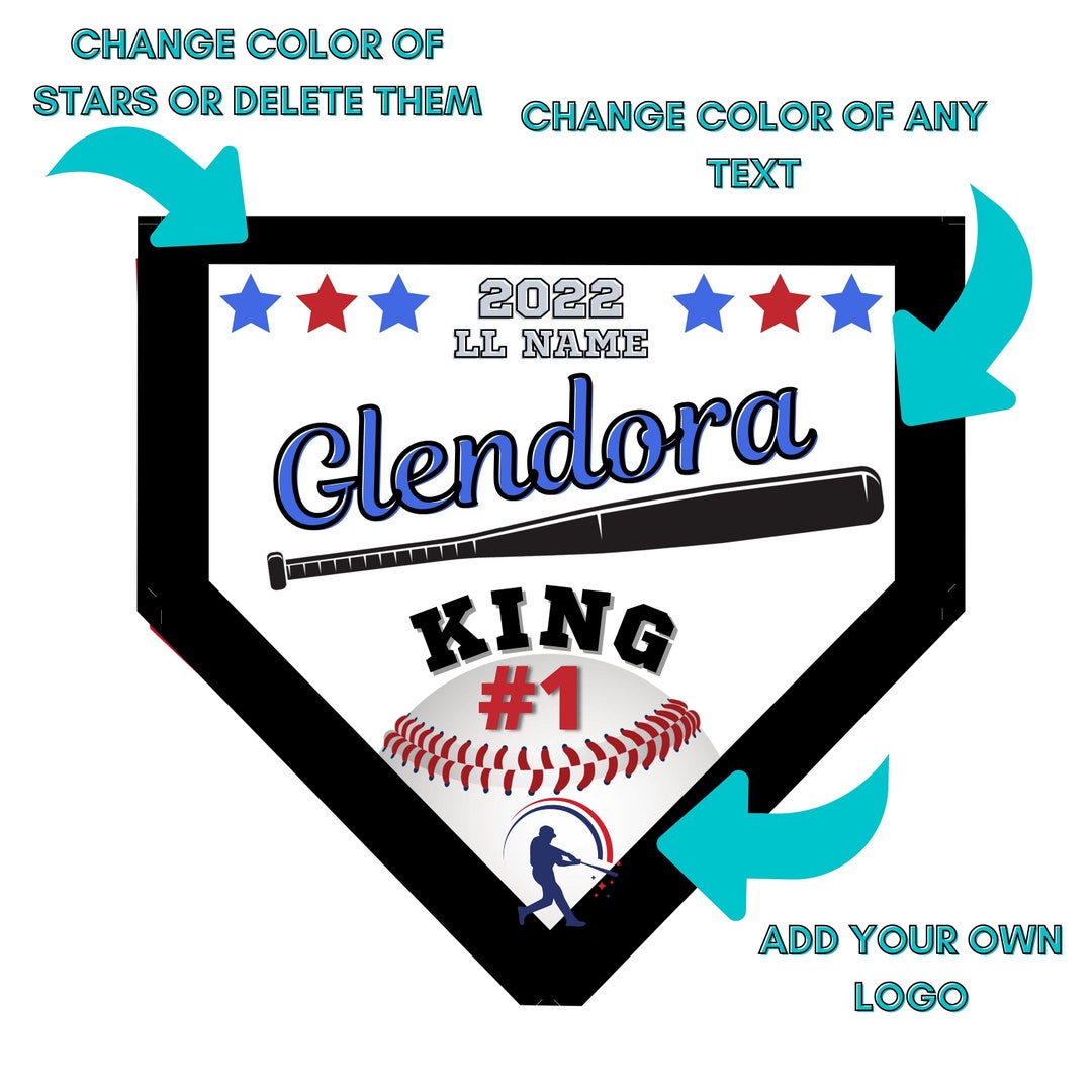 Baseball Team Editable Pennant Banners, ALL BLACK Template Personalized ...