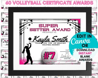 2 Cheerleading Blue Team Color Certificates Editable - Etsy