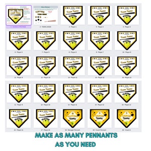 Softball Girls Banner Template, Team Pennants, Personalize for Any ...