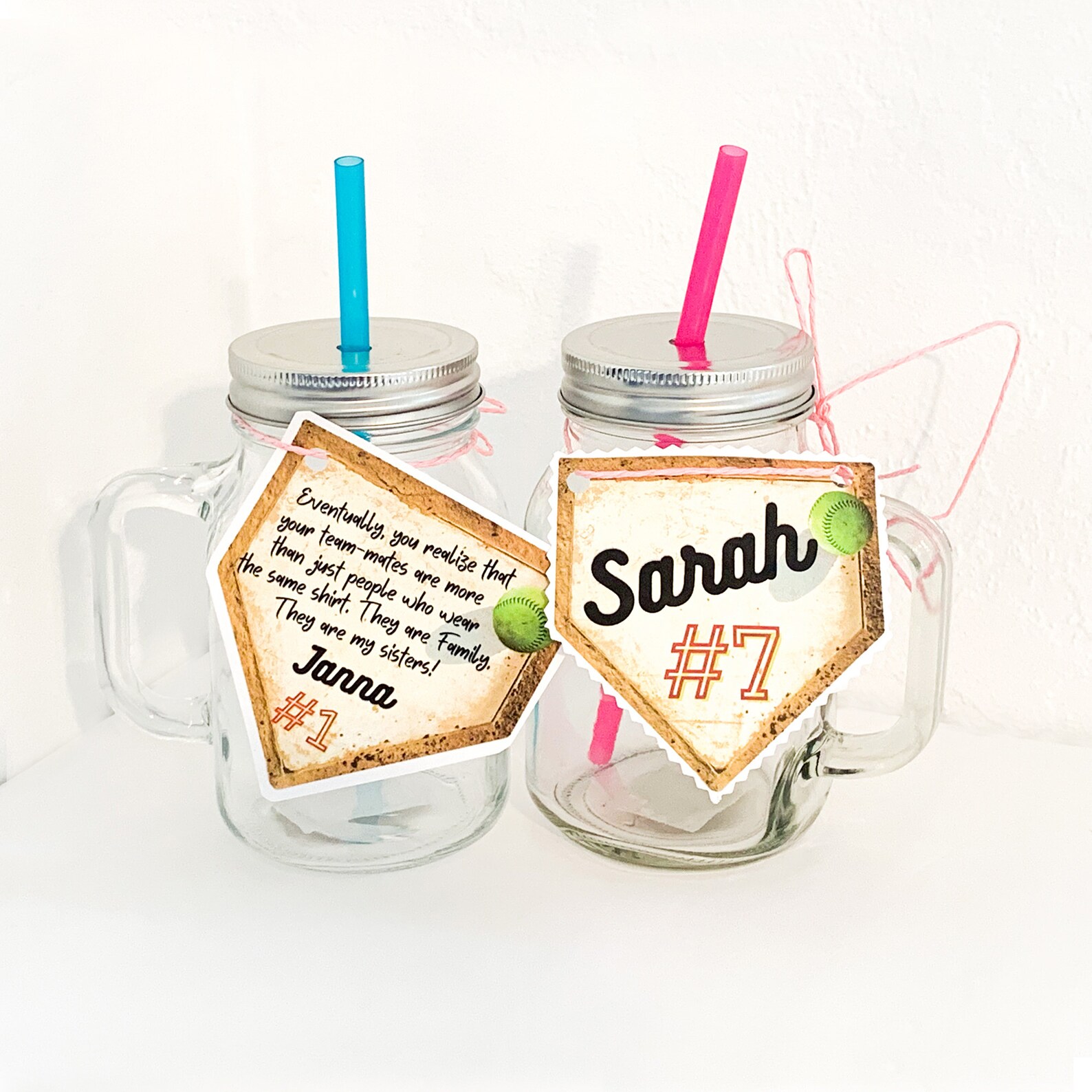 Softball Girls Team Party Printable Tags Customizable & - Etsy