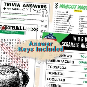 Football Emoji Pictionary Game Bundle, Super Bowl Party Games ...