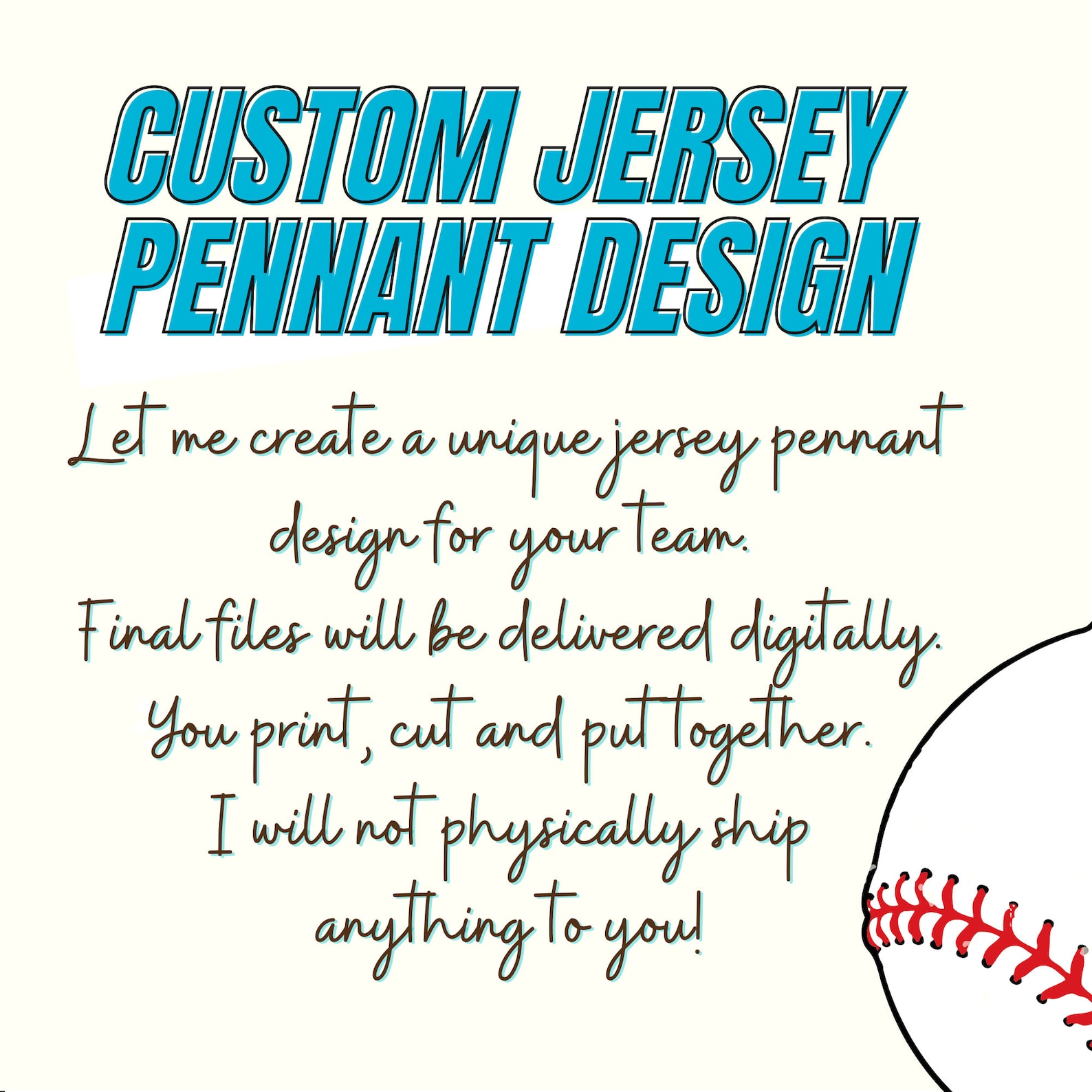 Baseball Team Jersey Pennant Banners, Blue & Red Team Custom, Sport ...