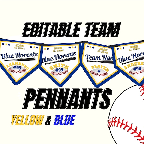 Baseball Pennants - Etsy