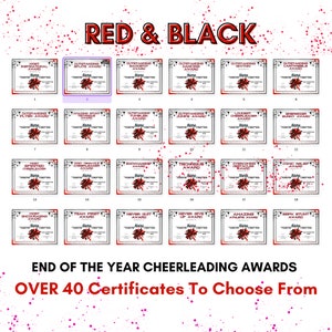 Cheerleading Award Certificates, Red & Black Pom Poms Design for ...