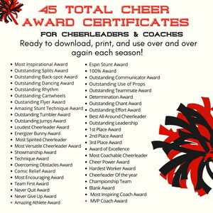 Cheerleading Award Certificates, Red & Black Pom Poms Design for ...
