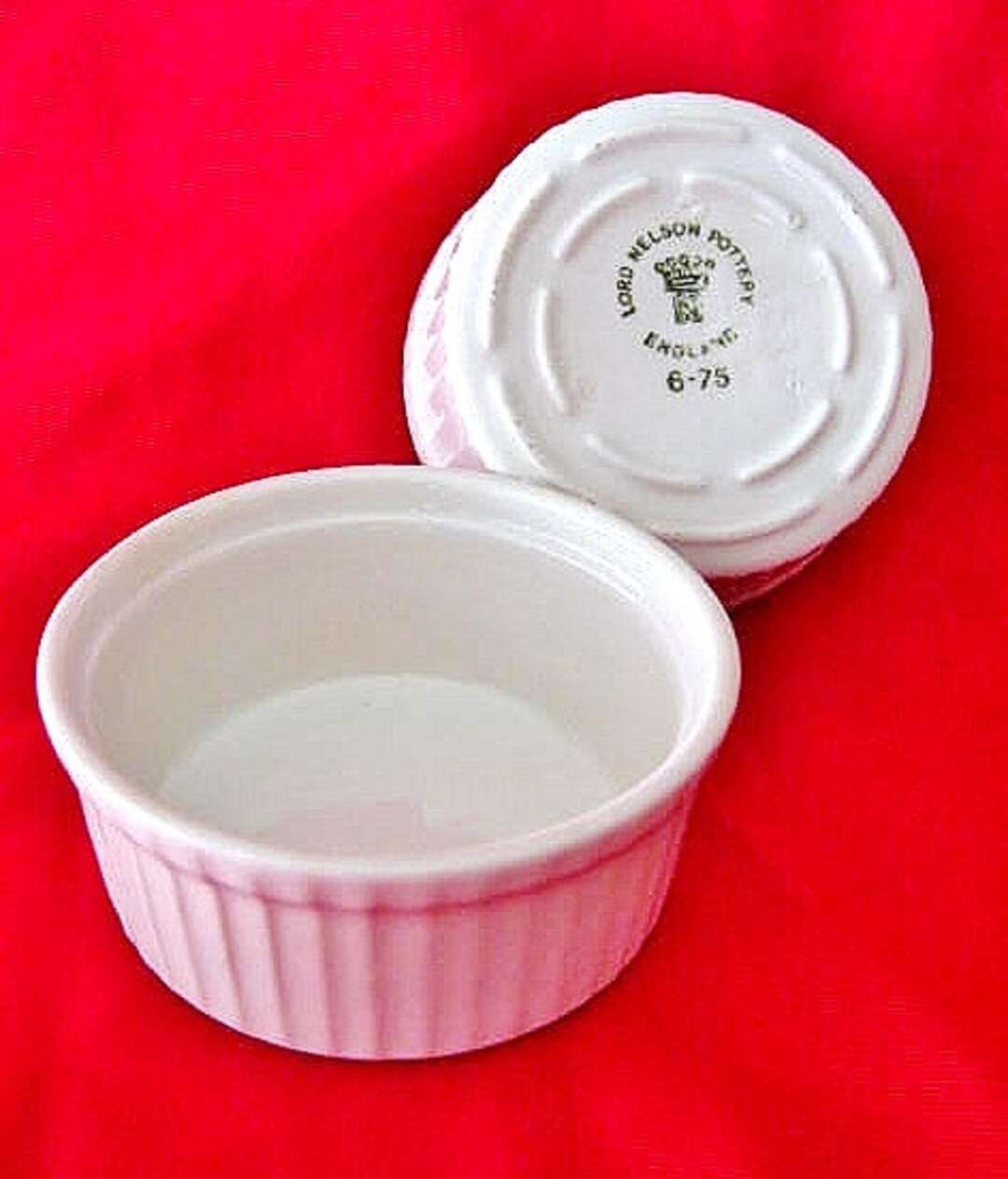 Set of Two 3.5 Lord Nelson Pottery Small Custard Crème Brûlée Soufflé ...
