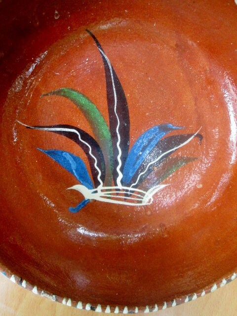 Vintage Redware Pottery Bowl With Handle From 1930s Mexico - Etsy