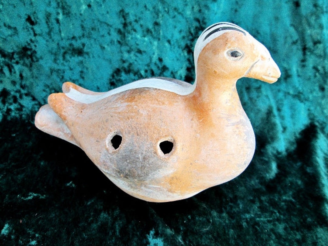 Vintage Rustic Pottery Duck Flute or Large Whistle From Mexico - Etsy