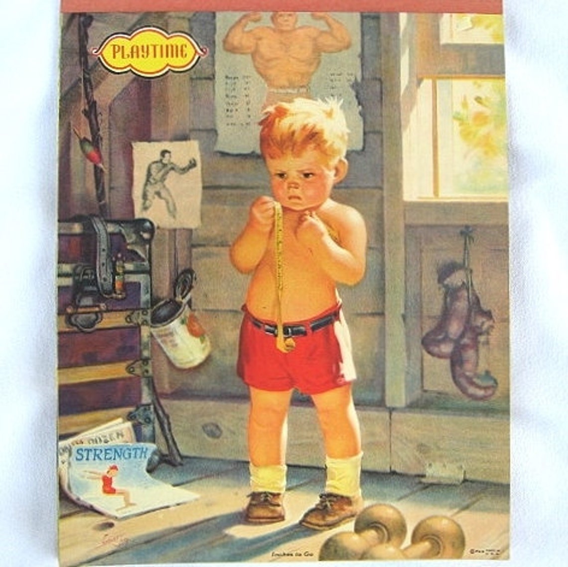 Vintage Child's Writing Tablet With Stuart Art Print Cover "inches to ...