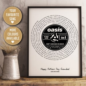 Personalised Vinyl Record, Personalised Record Print, Favourite Song ...