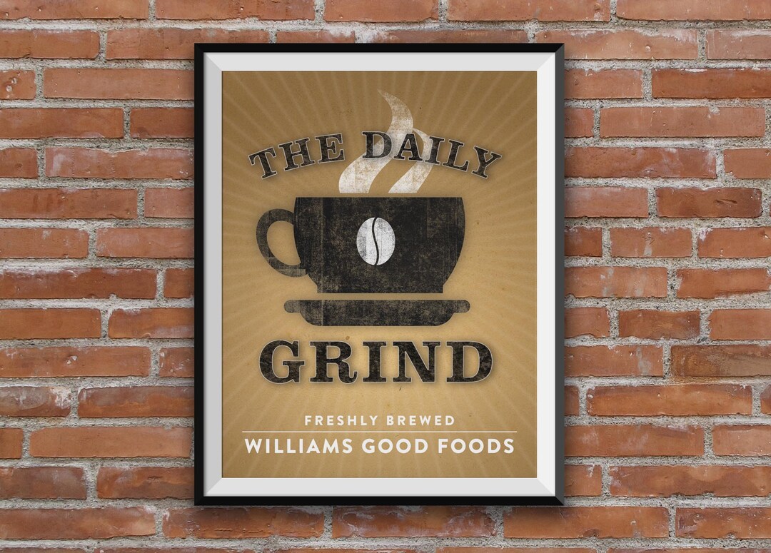 Coffee Lovers Personalised Gift, Coffee Drinkers, the Daily Grind ...