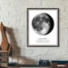 Personalised Moon Phase Print, Birth Date Print, Night Sky, Nursery ...
