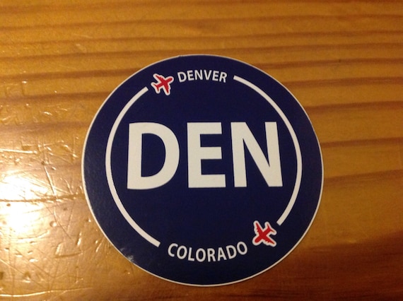 Denver DEN Colorado Souvenir Airport Sticker - Etsy