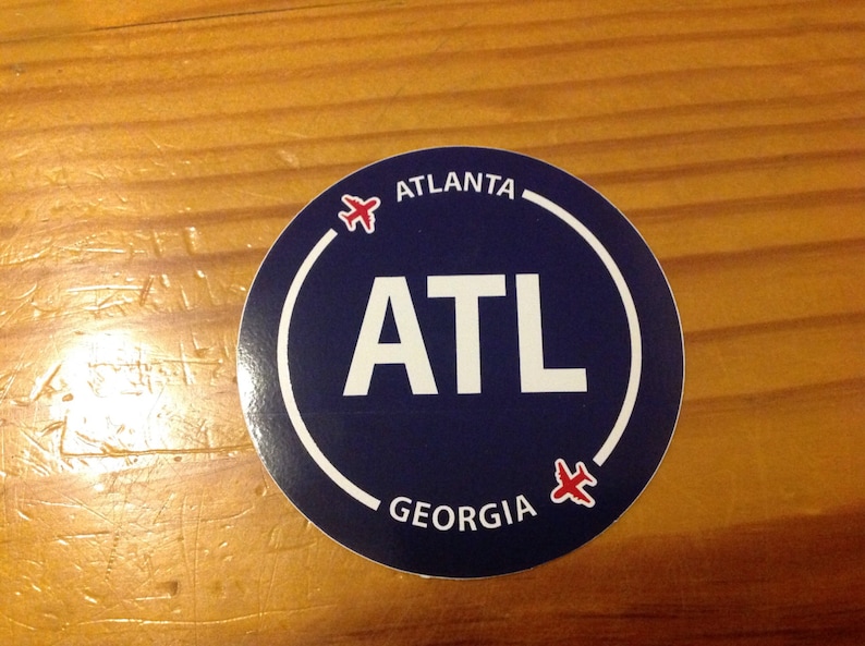 Atlanta ATL Georgia Souvenir Airport Sticker - Etsy