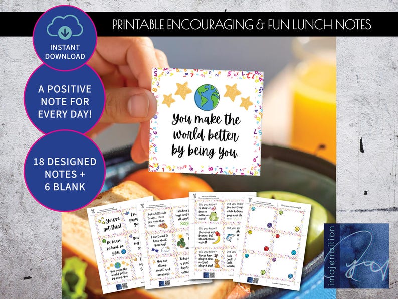 Printable Back to School Lunchbox Notes for Kids Encouraging & Fun ...