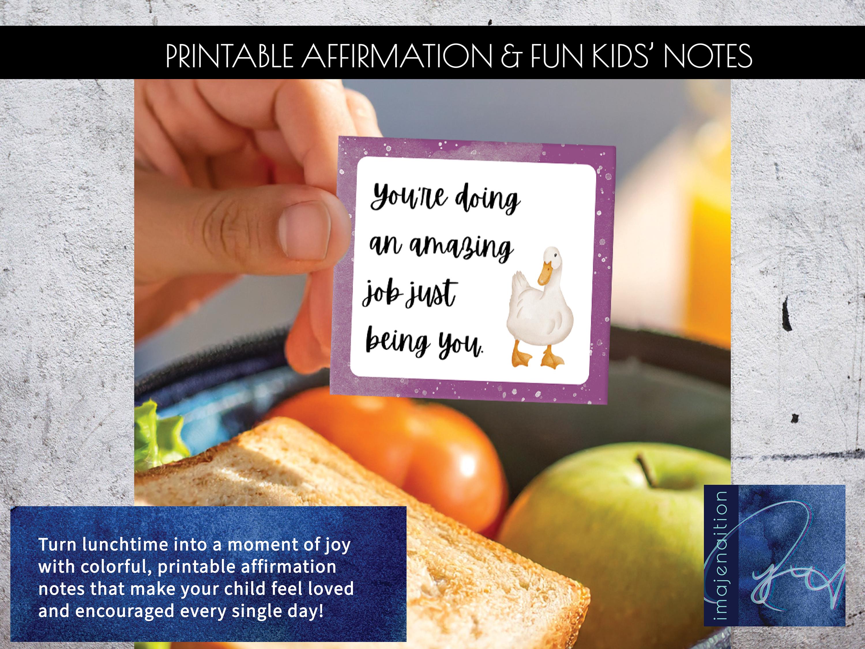 100+ Printable Lunchbox Notes for Kids Back to School Encouragement ...